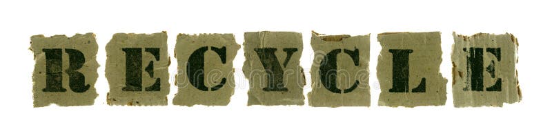 Recycle Text on Recycled Paper Stock Image - Image of element, handmade ...