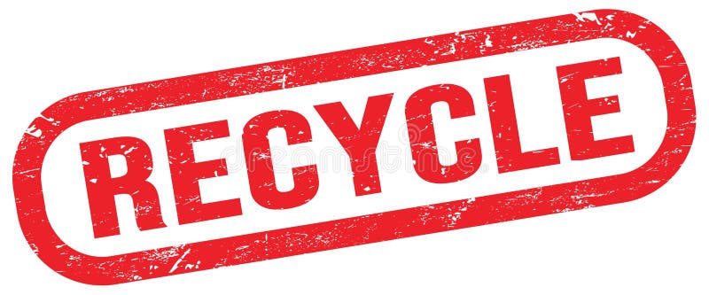 RECYCLE, Text Written on Red Stamp Sign Stock Photo - Image of logo ...