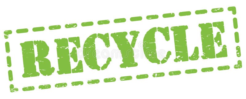 RECYCLE Text Written on Green Stamp Sign Stock Illustration ...