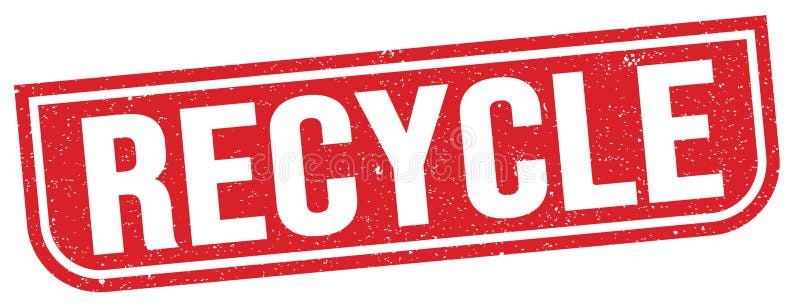 RECYCLE Text Written on Red Stamp Sign Stock Illustration ...