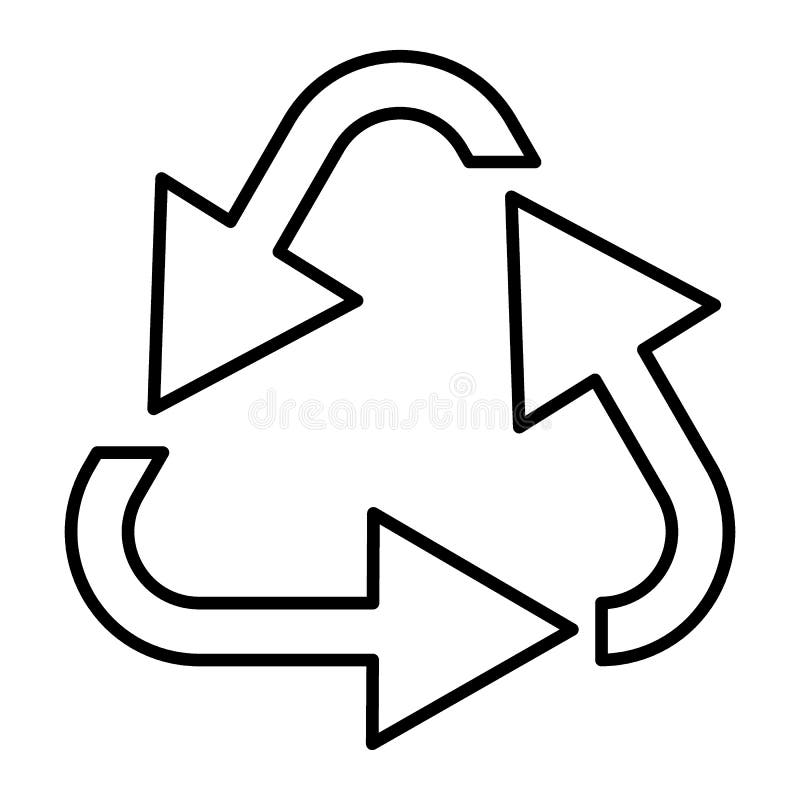 Recycle Line Arrows Circle Outline Vector Stock Illustrations – 1,016 ...