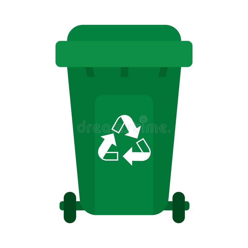 Recycle Trash Bin Illustration Stock Vector - Illustration of vector ...