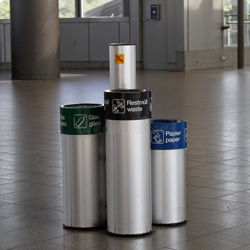 Recycle trash cans stock image. Image of separation, environment - 20876055
