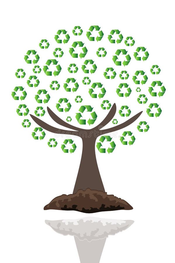 Recycle tree stock illustration. Illustration of design - 36231933