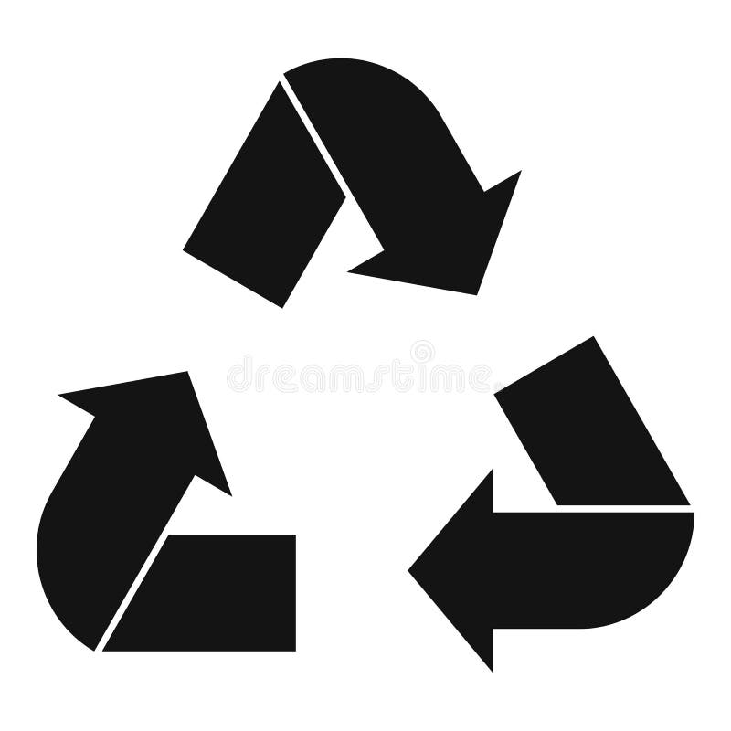 Recycle Triangle Arrow Outline Vector Icon. Eco Waste And Organic ...