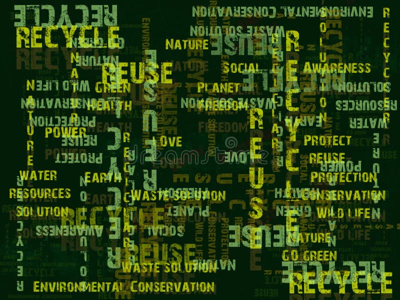 Recycle typography stock illustration. Illustration of background ...