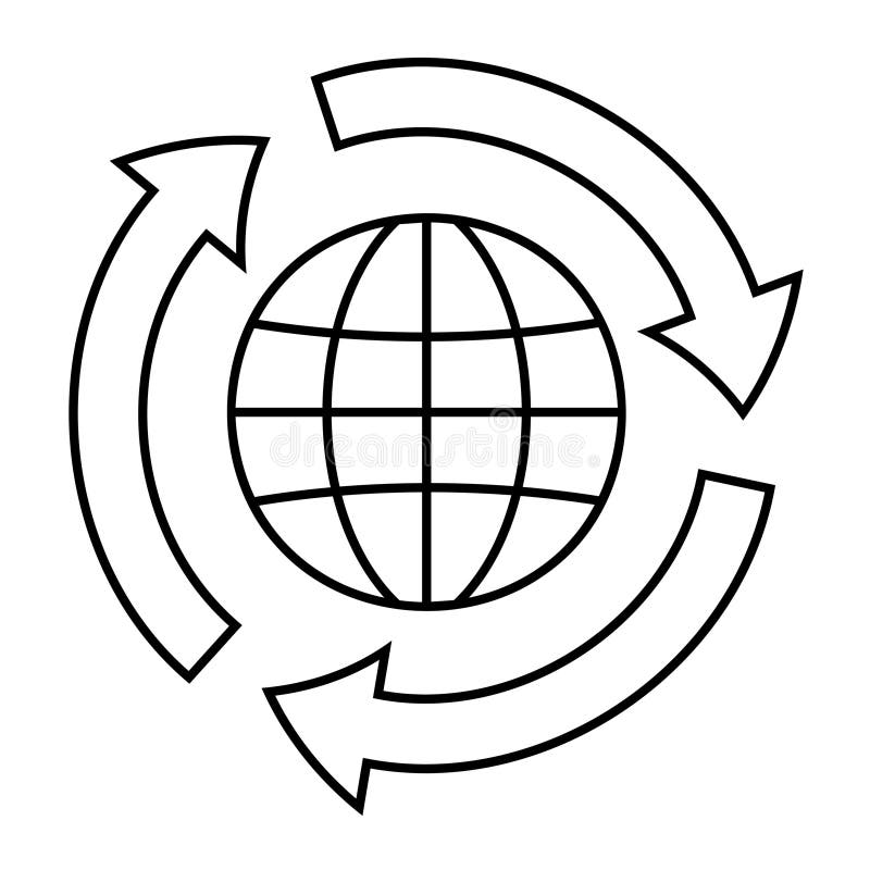 Recycle Vector Icon, Black Flat Simple for Web or App Design Stock ...