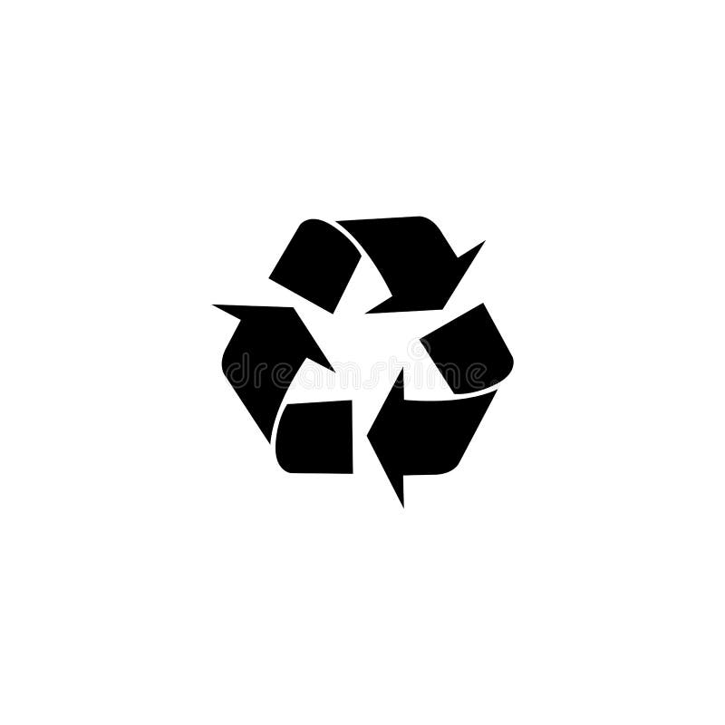 Recycle Vector Icon. Style is Flat Symbol, Gray Color, Rounded Angles ...