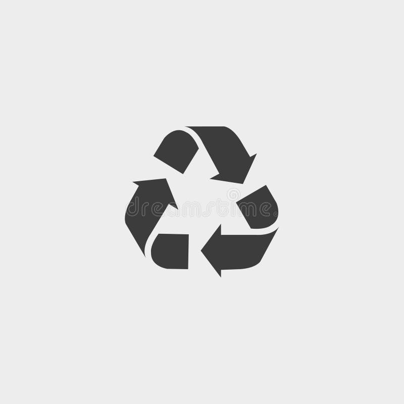 Recycle Vector Icon. Style is Flat Symbol, Gray Color, Rounded Angles ...