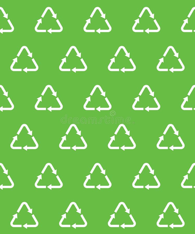 Recycle Vector Seamless Pattern Stock Vector - Illustration of power ...