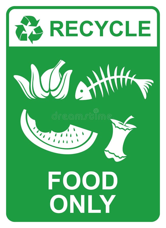 Recycle Vector Sign Food only Illustration Stock Illustration ...