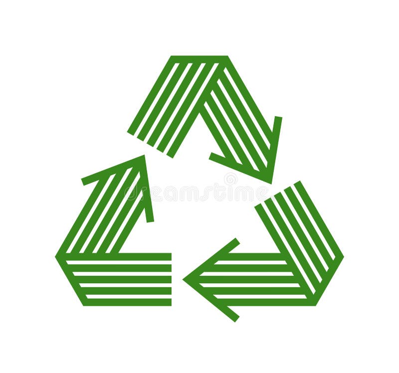 Recycle Vector Triangle Icon in Modern Geometric Linear Style Isolated ...