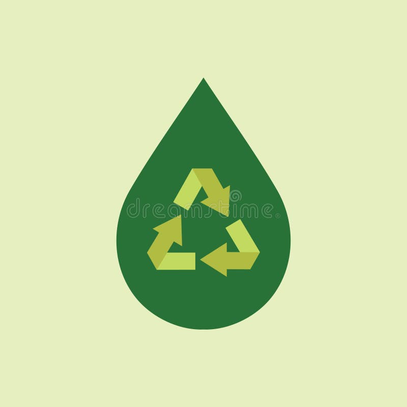 Recycle Water Drop. Vector Illustration Decorative Design Stock Vector ...