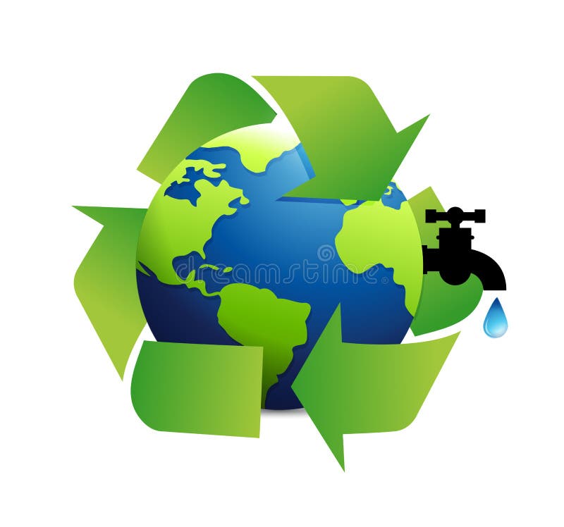 Recycle water symbol stock illustration. Illustration of cartoon - 27930869