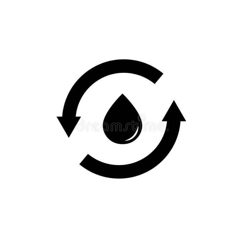 Recycle water icon stock vector. Illustration of symbol - 295609204