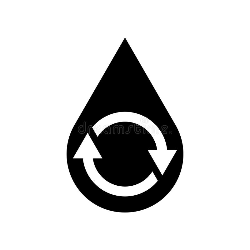 Recycle Water Isolated Vector Icon Badge Logo Stock Vector ...
