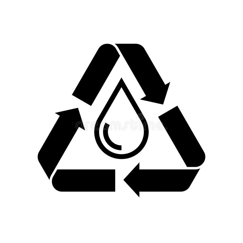 Recycle Water Isolated Vector Icon Badge Logo Stock Vector ...