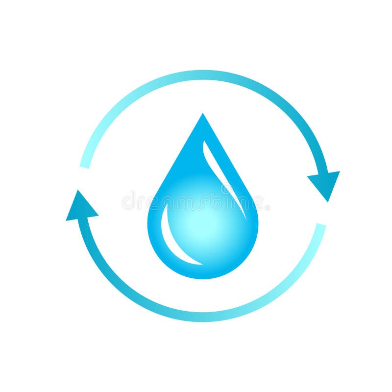 Recycle Water Isolated Vector Icon Badge Logo Stock Vector ...