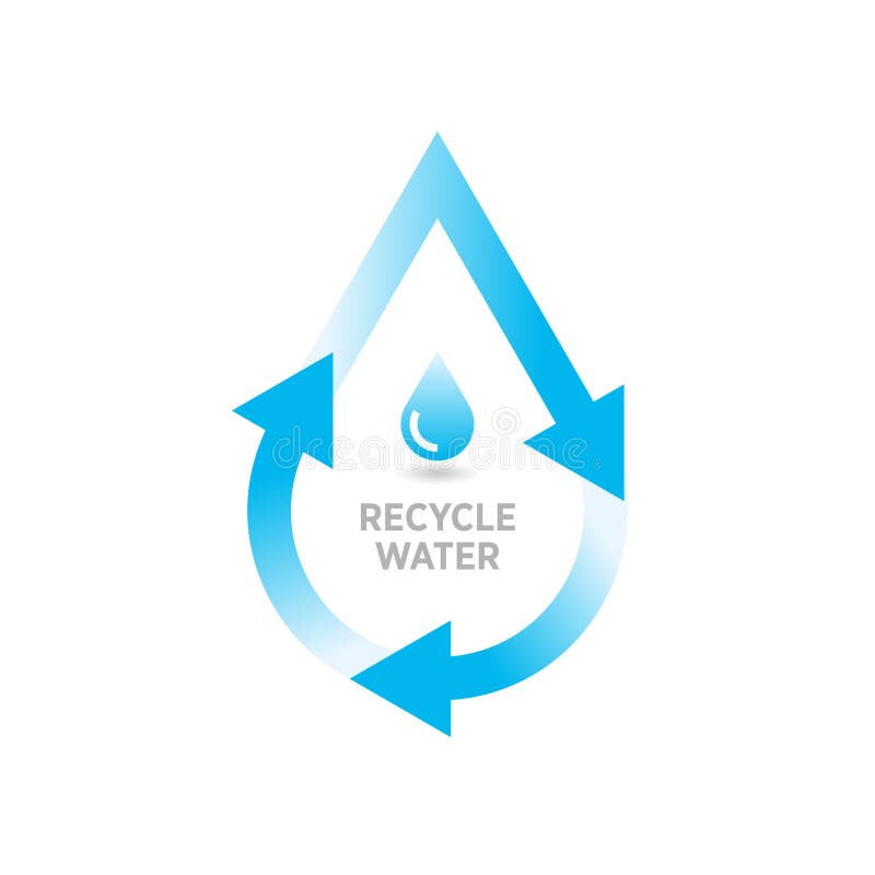 Recycle Water Isolated Vector Icon Badge Logo Stock Vector ...