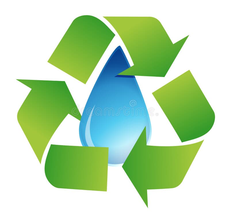 Recycle water symbol stock illustration. Illustration of cartoon - 27930869