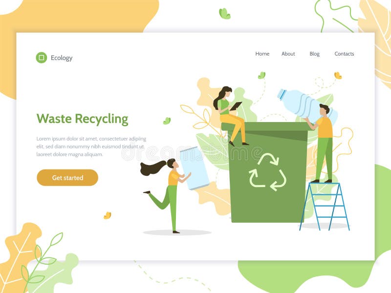 Recycle web banner stock vector. Illustration of flat - 144968894