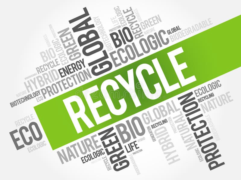 Recycle word cloud stock illustration. Illustration of choice - 199396972