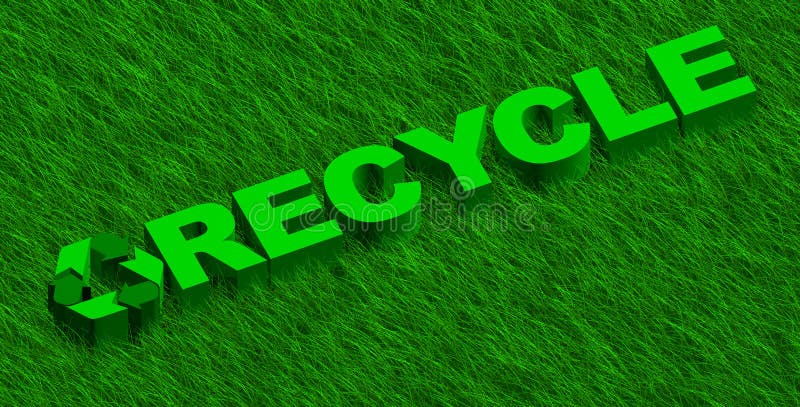 Recycle Word Cloud Conceptual with Nature Word Stock Illustration ...