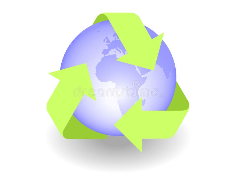 Recycle World stock vector. Illustration of icon, textured - 10323627