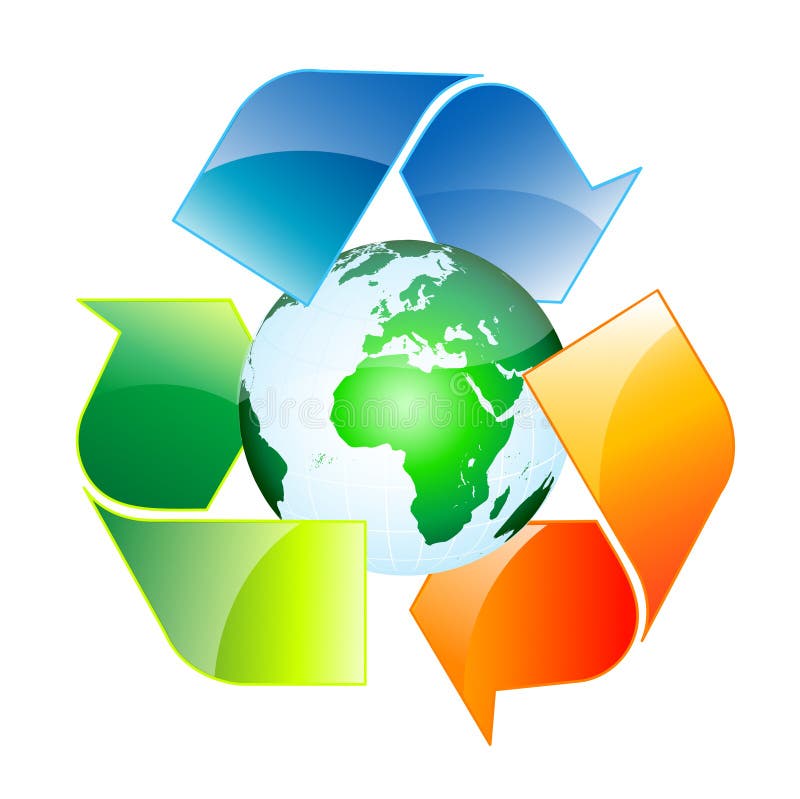 Recycle world stock vector. Illustration of cycle, europe - 9035561