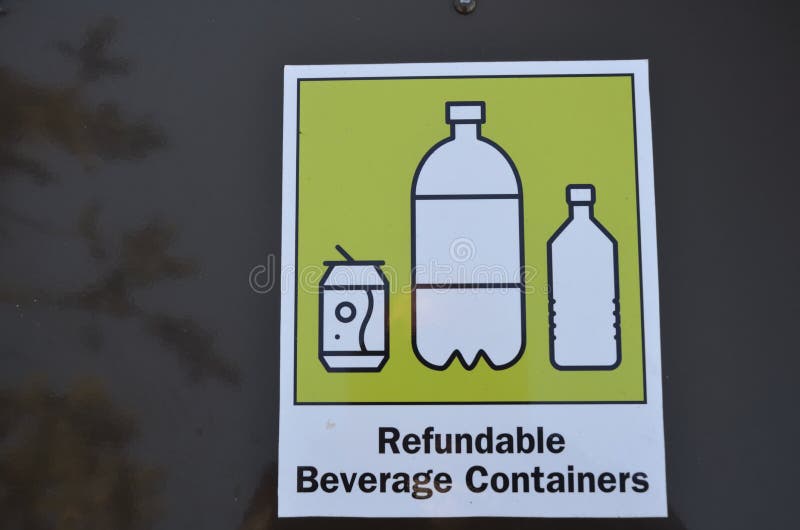 Recycle Your Beverage Containers Stock Image - Image of refundable ...