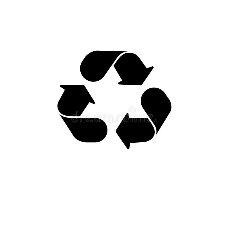Recycled Arrows, Bio Reuse, Eco Solid Flat Vector Icon Isolated on ...