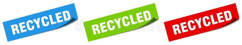 Recycled Banner Template. Recycled Ribbon Label Stock Vector ...