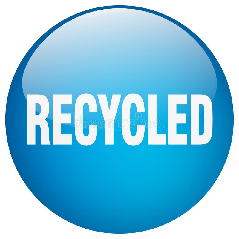 Recycled Round Ribbon Isolated Label. Recycled Sign Stock Vector ...