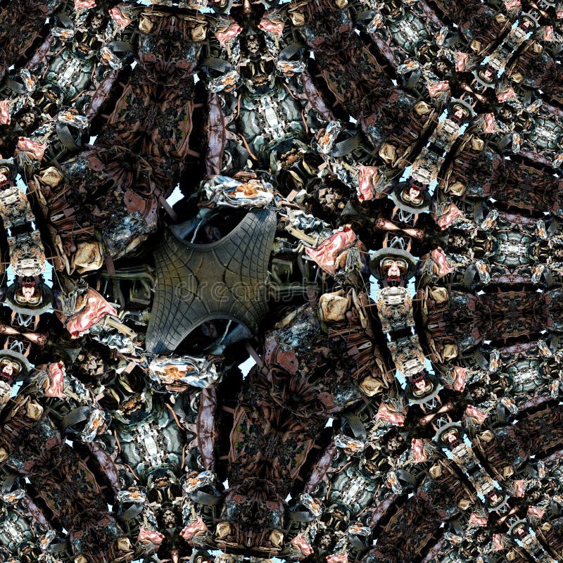 Recycled Car Parts Abstract Blurred Art Background Stock Photo - Image ...