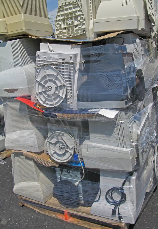 Recycled Computer Monitors stock image. Image of environment - 9139799