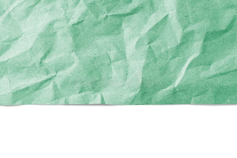 Recycled Crumpled Green Paper Texture with Edge, Border Isolated on ... Recycled Crumpled Green Paper Texture with Edge, Border Isolated on ...