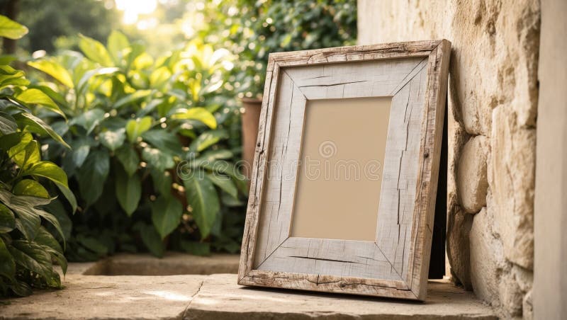 Recycled Frame in Outdoor Setting with Rough Texture. Stock Image ...
