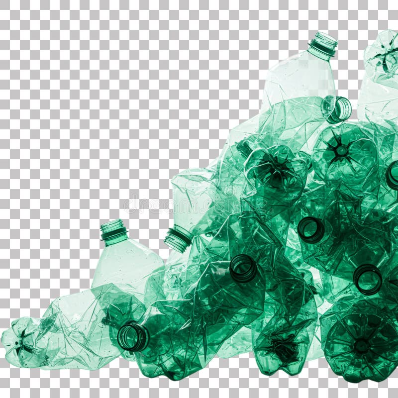 Recycled Green Plastic Bottles Ready for Recycling Stock Illustration ...