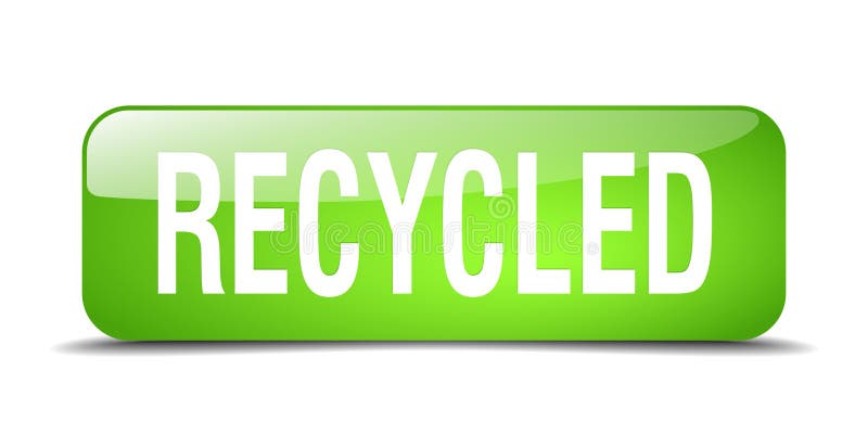 Recycled Green Square Isolated Web Button Stock Vector - Illustration ... Recycled Green Square Isolated Web Button Stock Vector - Illustration ...