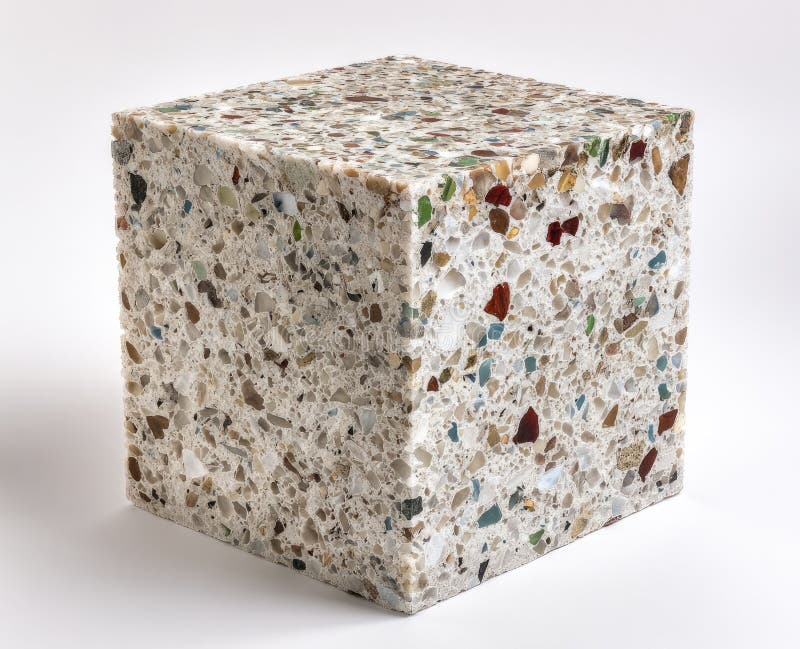Terrazzo Cube Sample stock illustration. Illustration of glass - 388442922