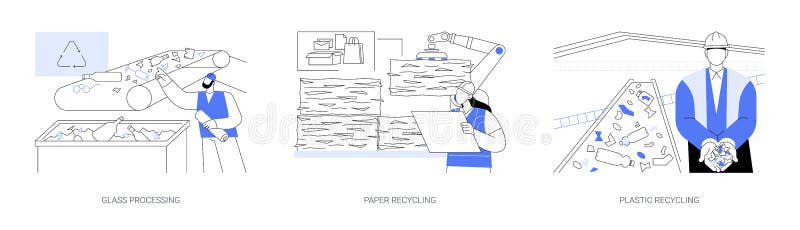 Recycled Materials Abstract Concept Vector Illustrations. Stock Vector ...