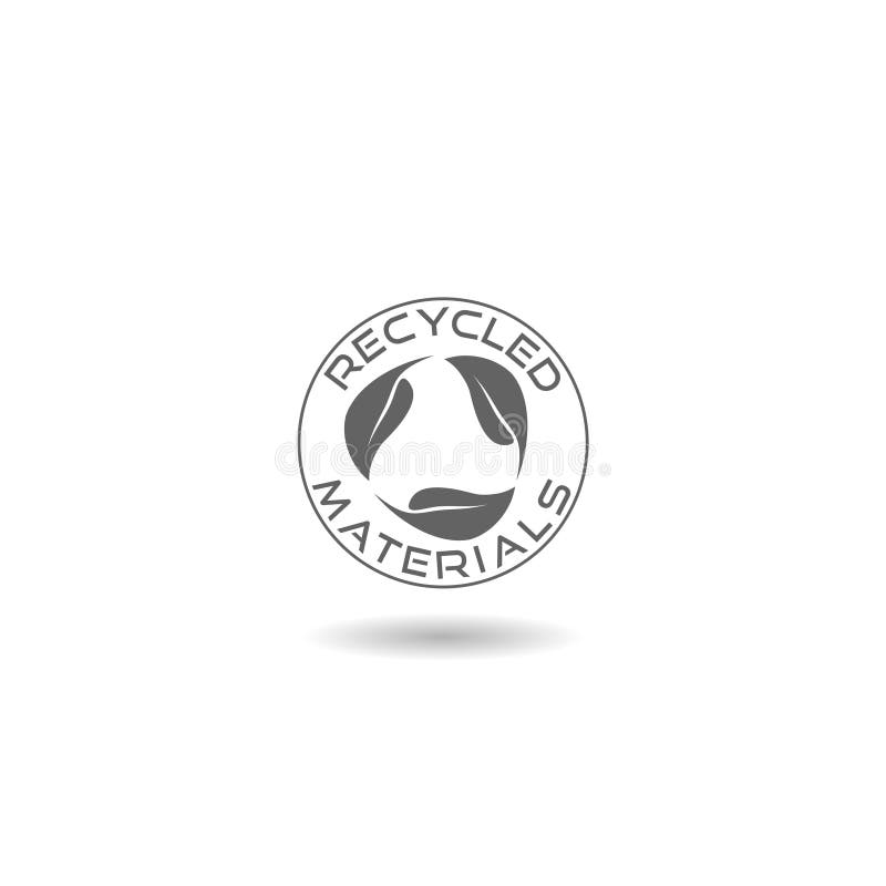 Recycled Materials Icon with Shadow Stock Vector - Illustration of ...