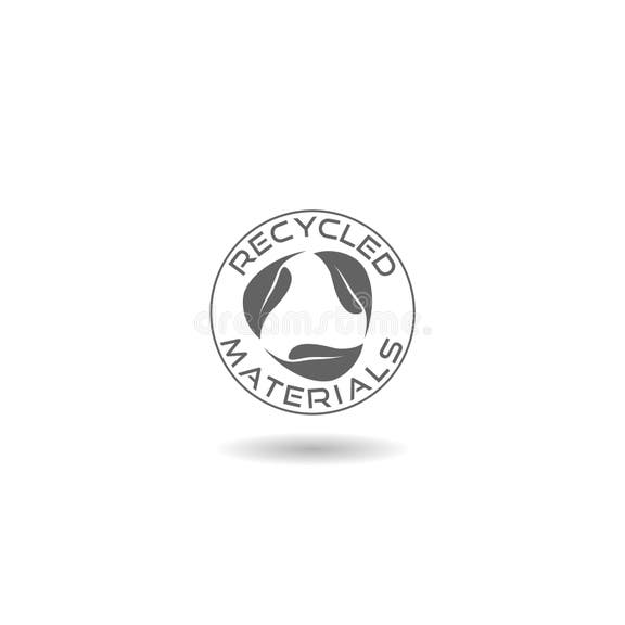 Recycled Materials Icon with Shadow Stock Vector - Illustration of ...