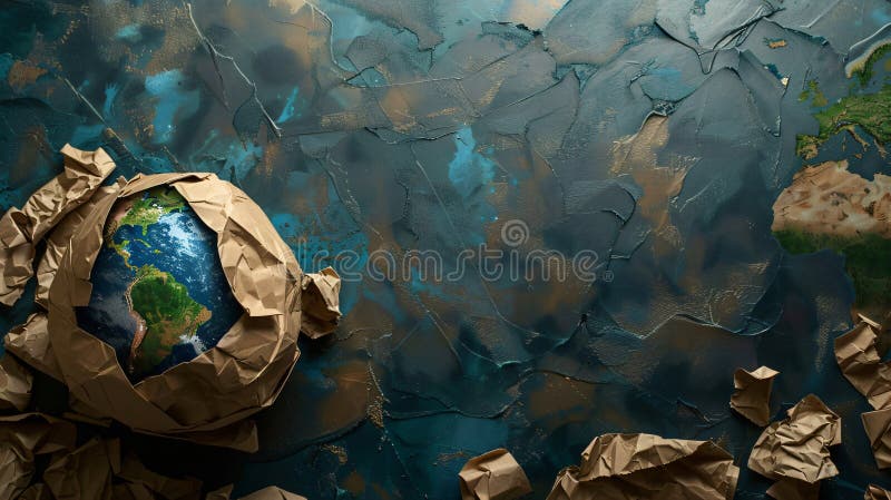 Recycled Materials for World Earth Day Background Stock Photo - Image ...