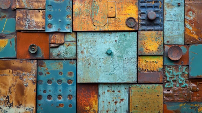 Recycled Metal Collage for Unique Interior Design in an Artistic ...