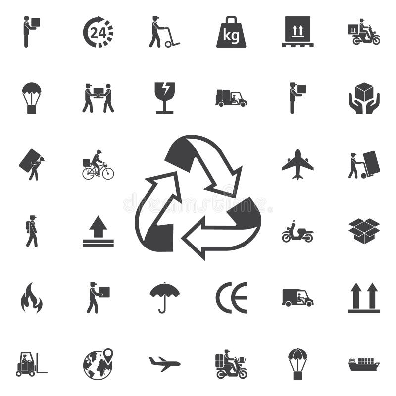 Recycled Packaging Symbol Sign Cargo Stock Illustrations – 44 Recycled ...