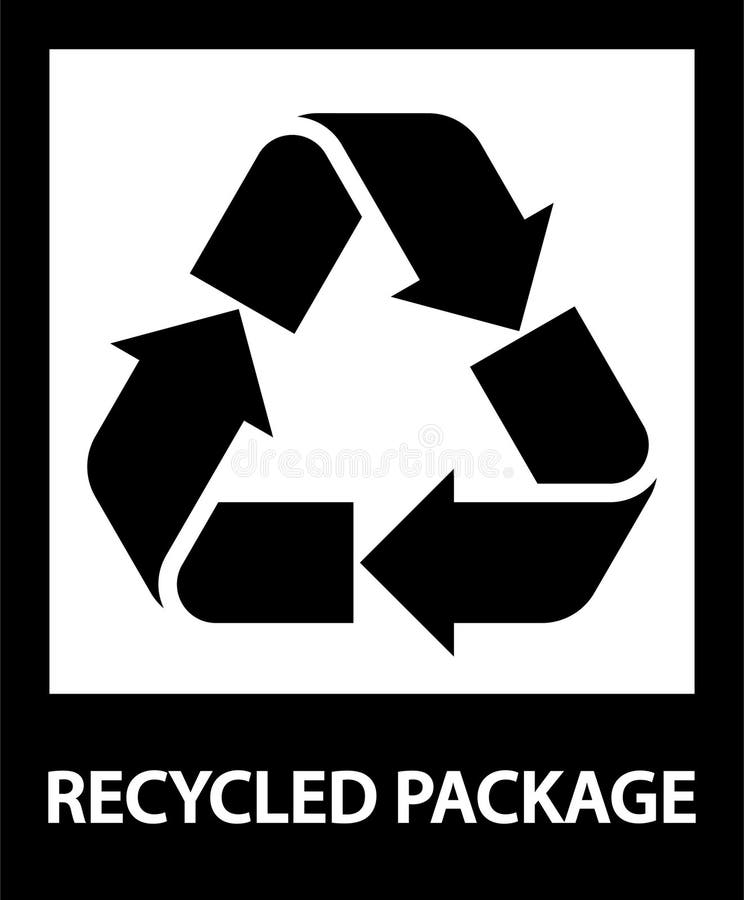 Recycled Package. Parcel Label Stock Illustration - Illustration of ...