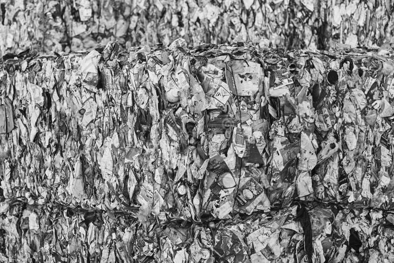 Recycled and Packaged Waste. Sustainable Industry. Reusable Material ...