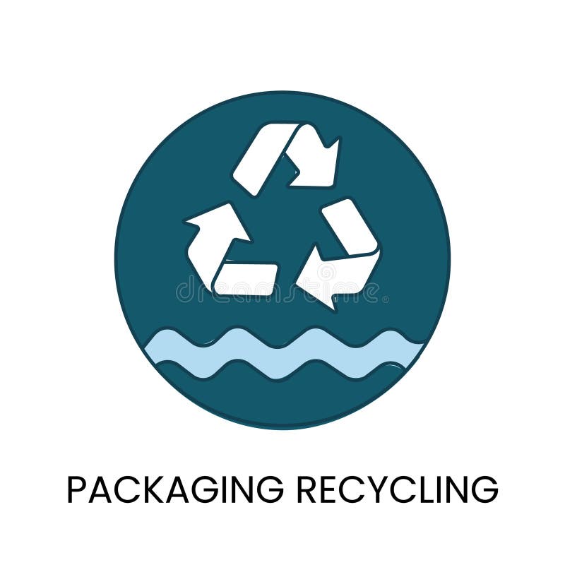 Recycled Packaging, Recycling Vector Line Icon with Editable Stroke for ...