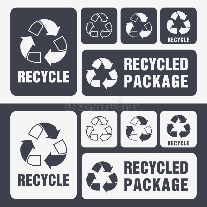 Recycled Packaging Symbol Sign Cargo Stock Illustrations – 100 Recycled ...